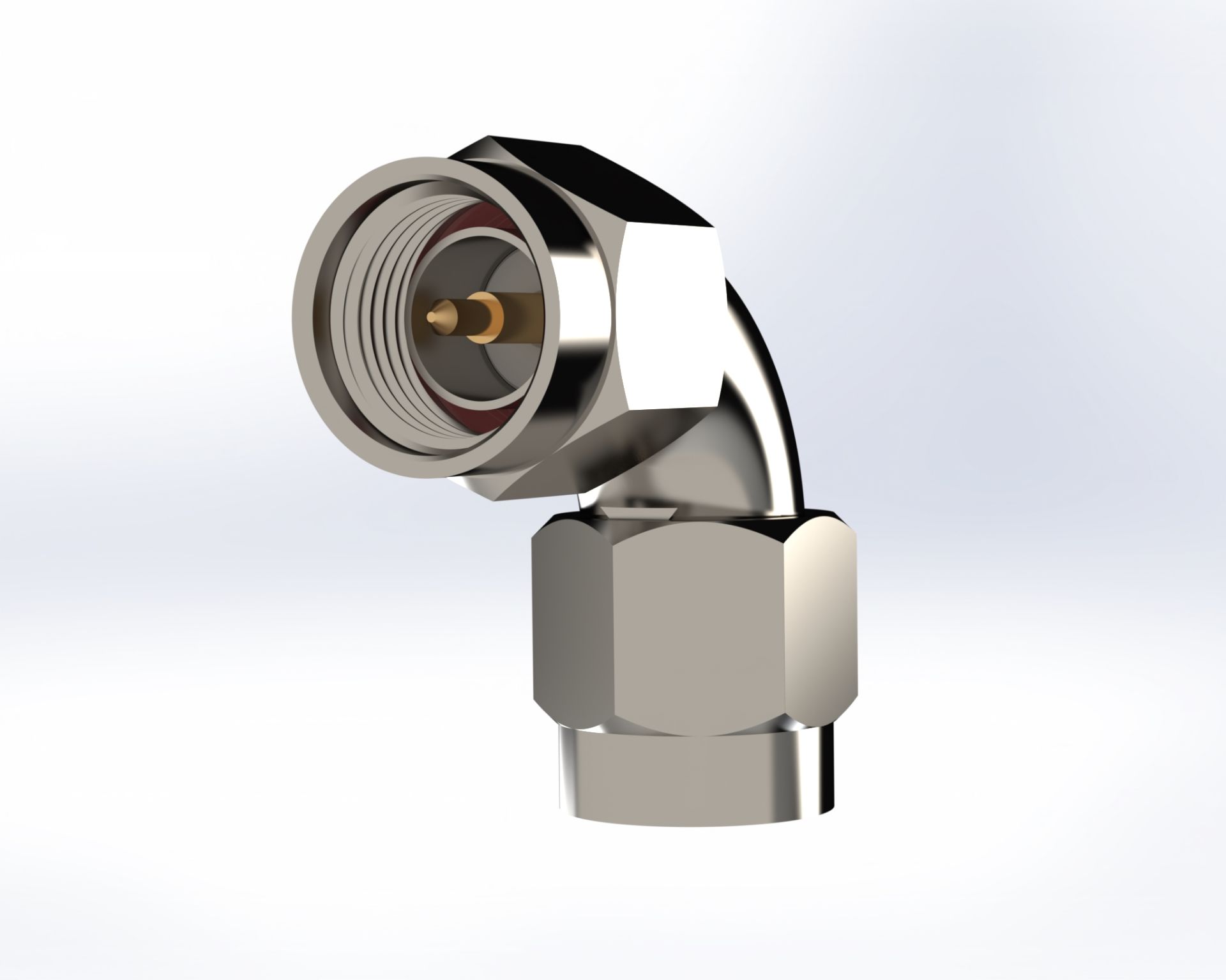 Radius Right Angle SMA Male to SMA Male Connector | 5065CCSF | Amphenol CDI