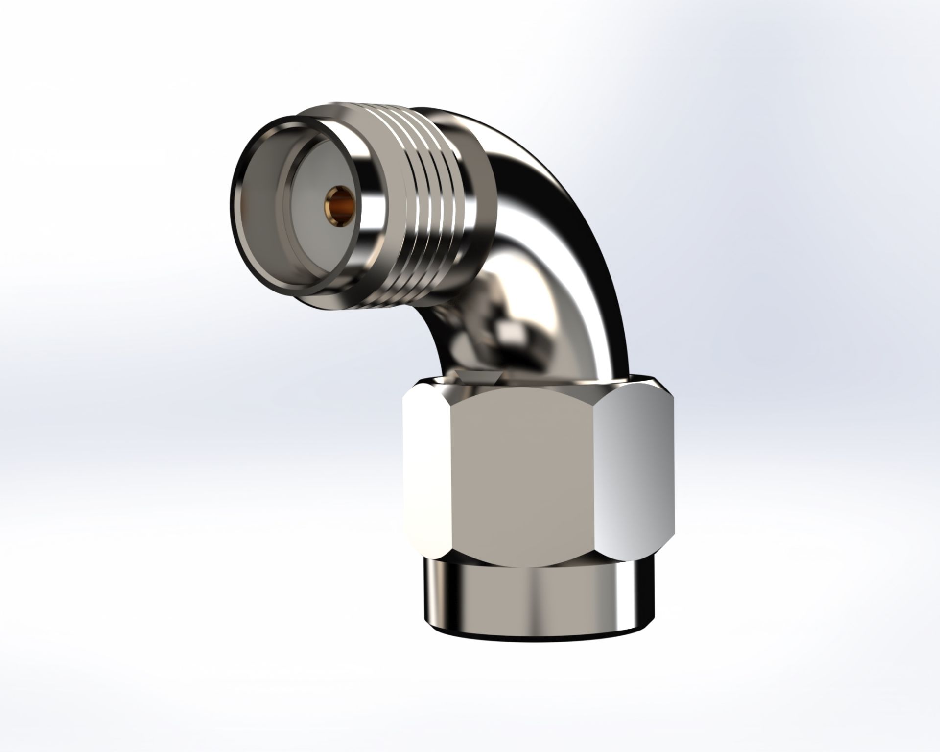 Radius Right Angle SMA Male to SMA Female Connector | 5490SF | Amphenol CDI